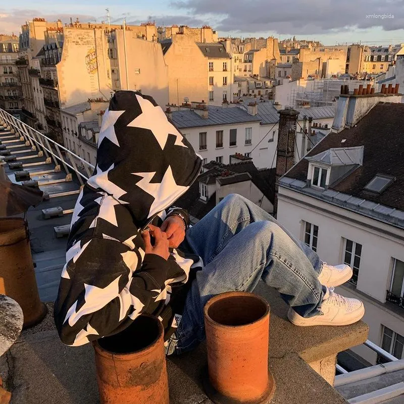 Hip Hop Goth Print Oversized Purple Zip Up Hoodie With Full Hip Hop Goth Print Oversized Purple Zip Up Hoodie With Full
