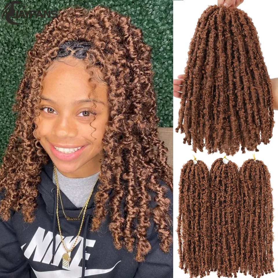 12-14 Inch Human Hair Butterfly Locs Crochet Braids - Pre Looped ...