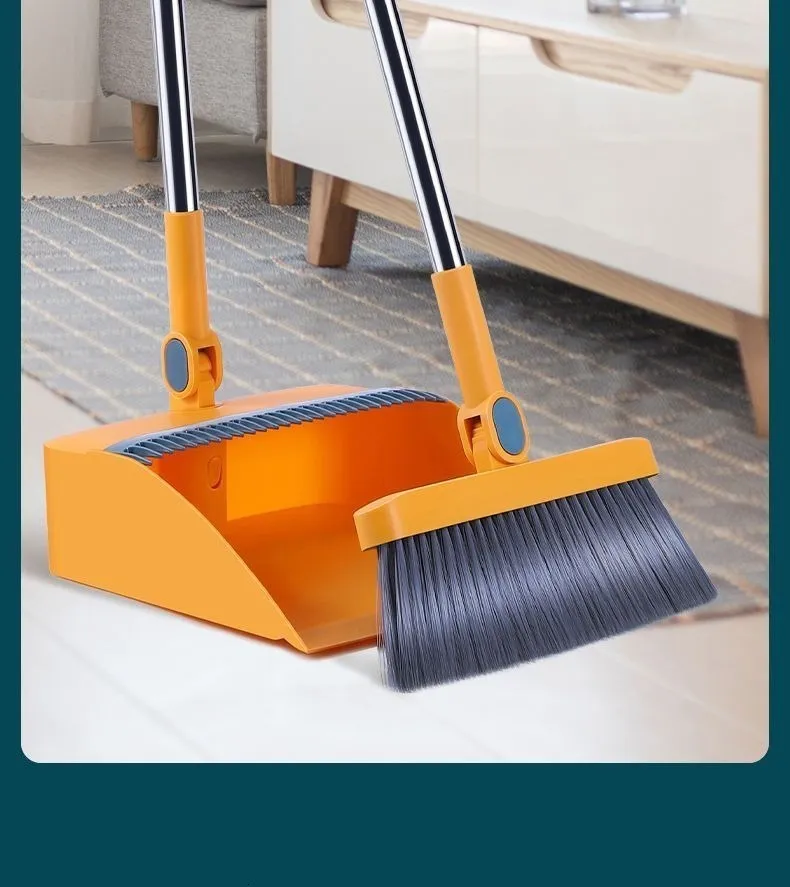 Hand Push Sweeper Broom and Dustpan Set - Household Brush Combination ...