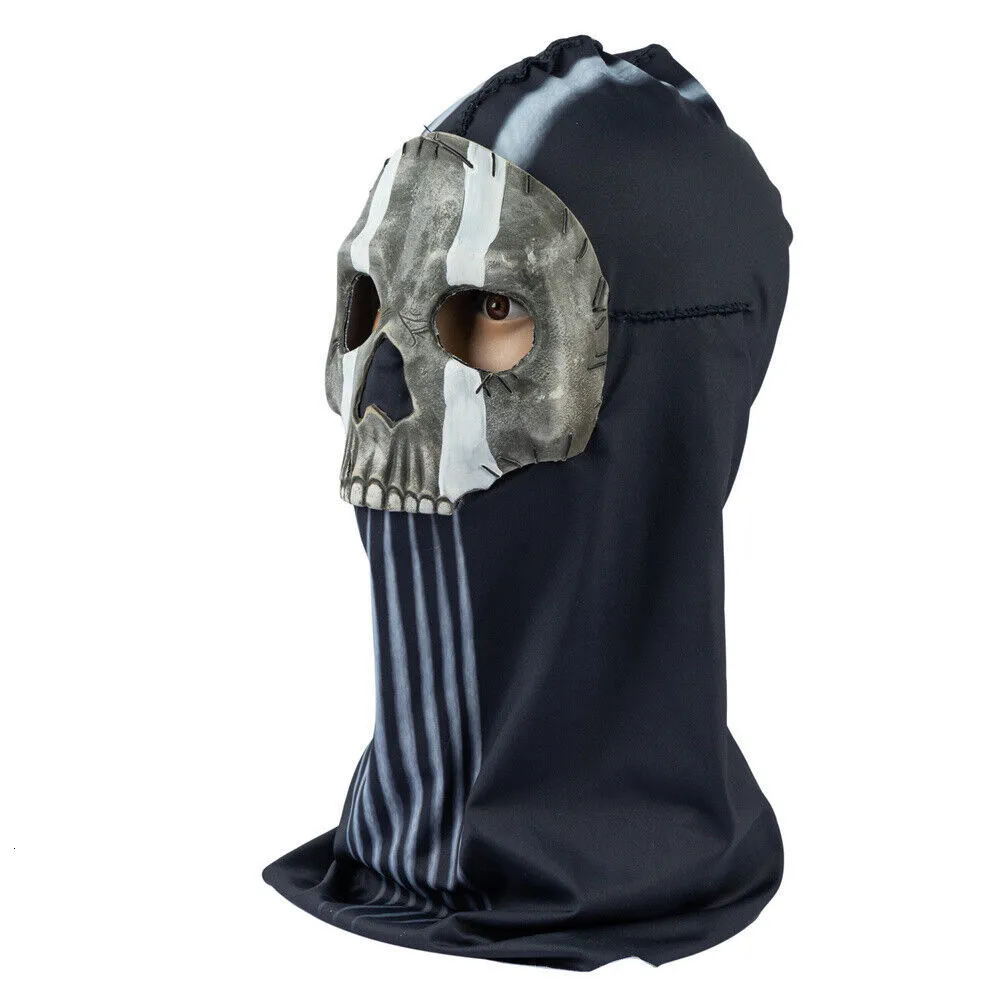 Mask Cosplay: Full Face Skull Mask, Breathable Fabric Hood For Costume ...