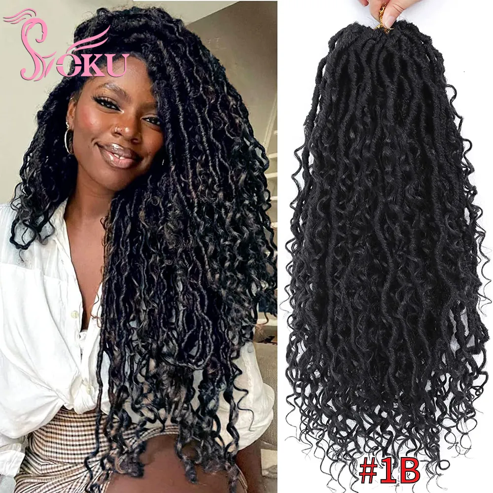 Human Hair Bulk For Braiding Pre Looped Curly River Locs, Goddess Faux ...