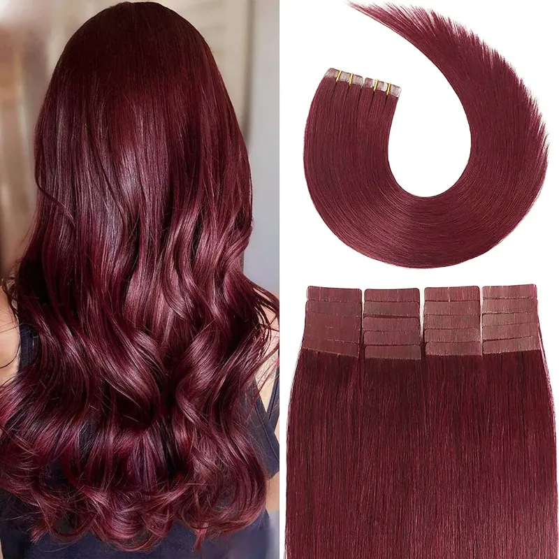 Tape In Human Hair Extensions: Silky Straight Real... From Ali_magic ...