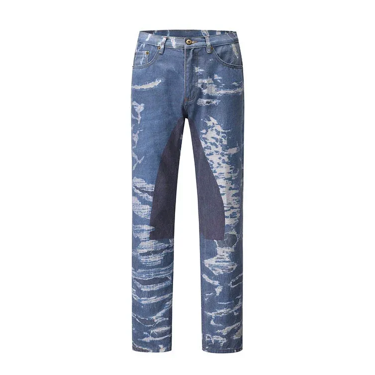 DHgate.com:Distressed Denim Jeans | Vintage Ripped Blue Black Jeans for ...