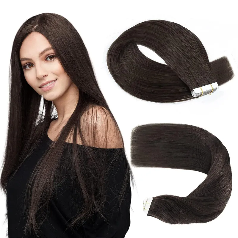 Tape In Human Hair Extensions: Silky Straight Real... From Ali_magic ...
