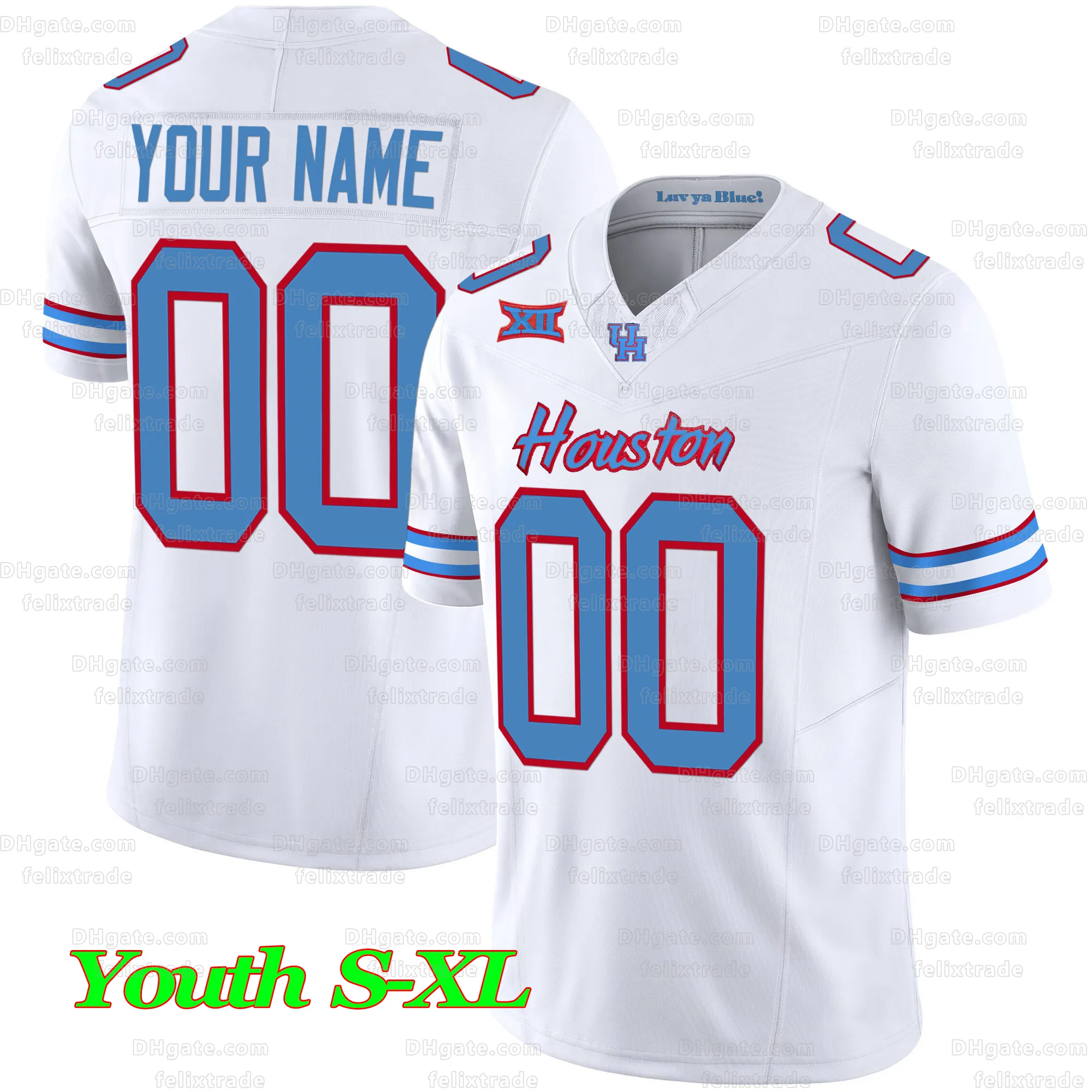 Houston 2023 Cougars Oilers Inspired College Football Jersey Jayce ...