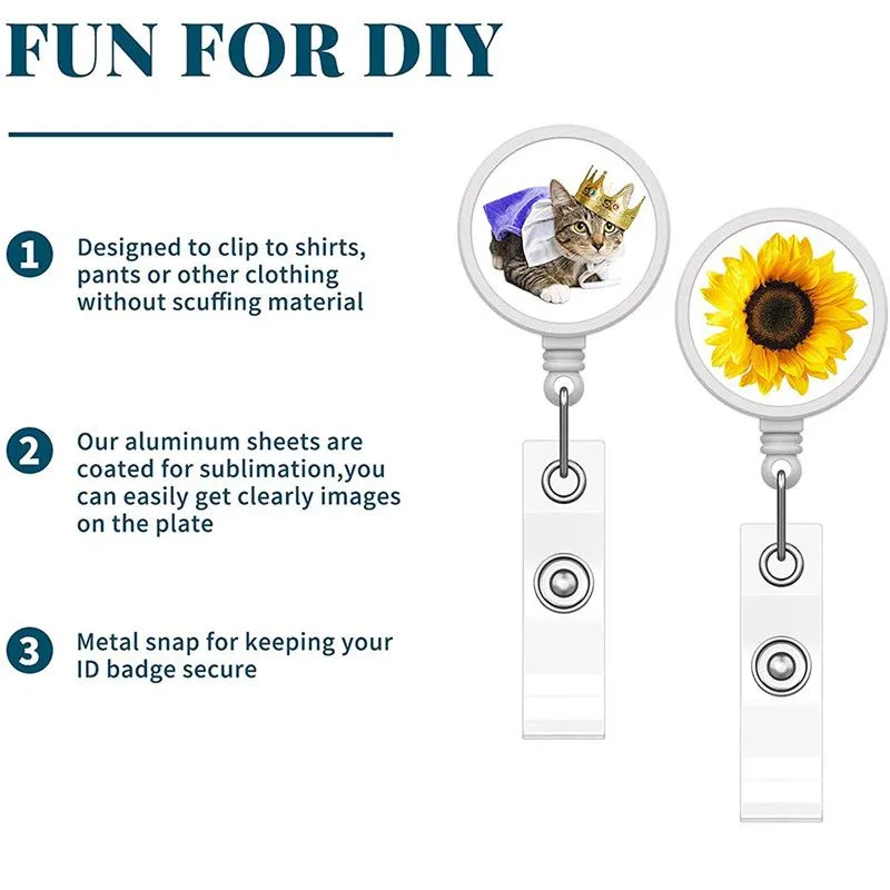 360° Rotating Sublimation Nurse Badge For DIY Office And Party Favors ...