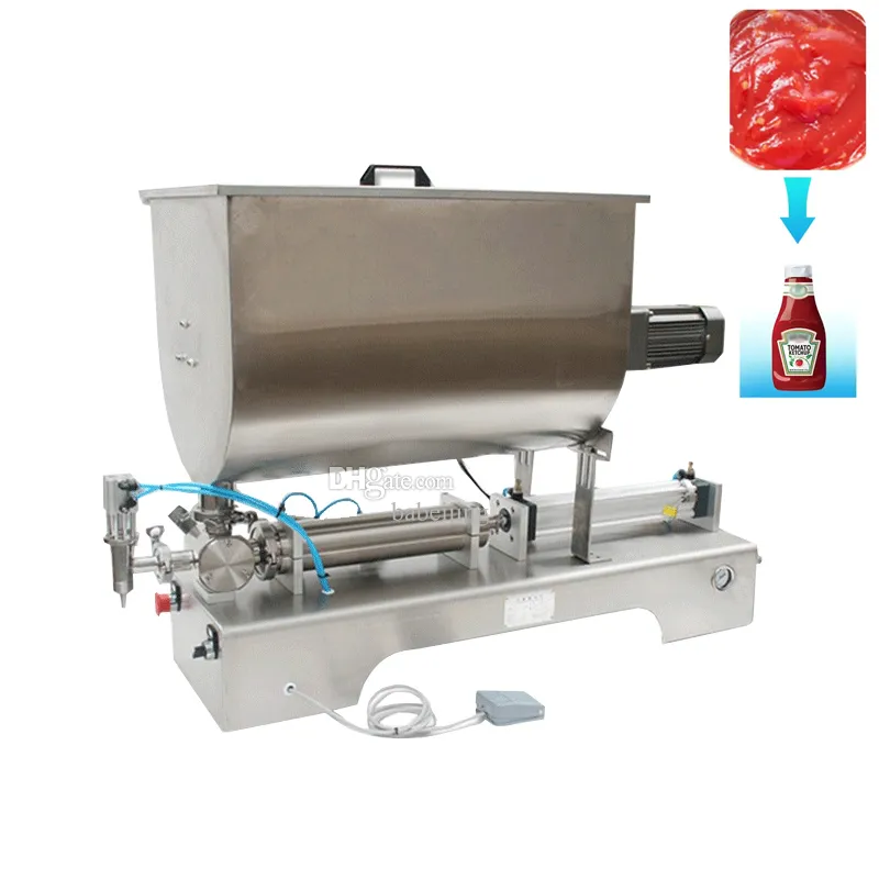 Honey Filling Machine U Shape Hopper Pneumatic Liquid Filler For Paste ...