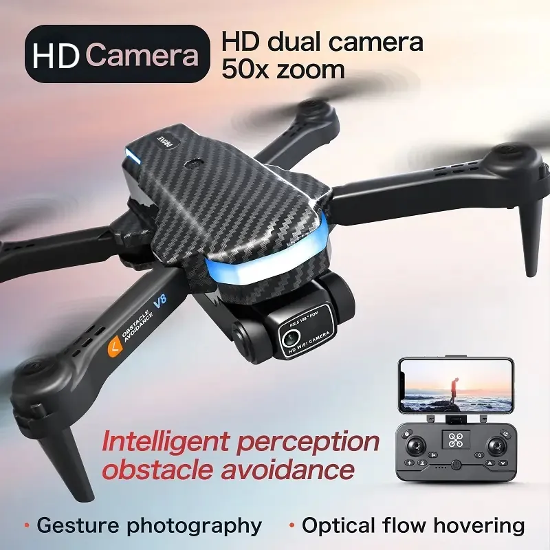 V8 Drone Ls Xt6 With Dual HD Cameras, Brushless Motor, Optical Flow ...