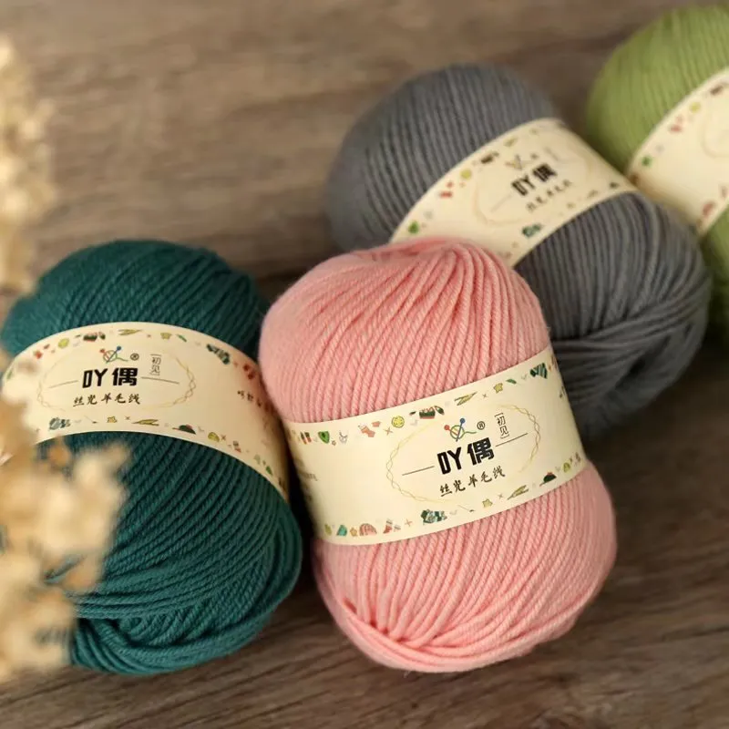 DHgate.com:Soft & Warm Wool Yarn Set - 50g Premium Worsted Wool ...