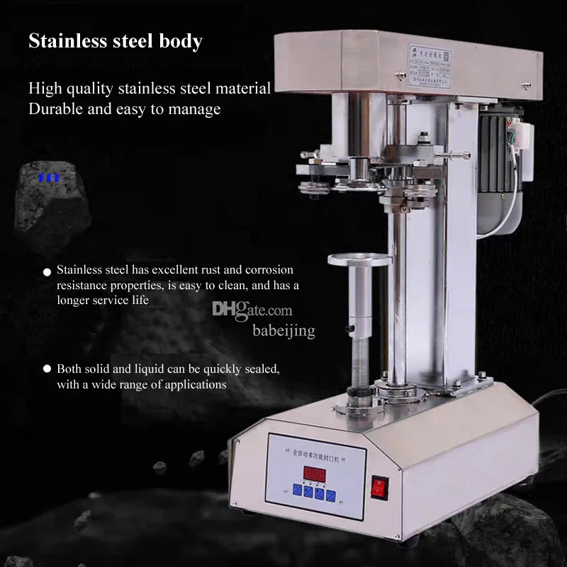 Automatic Can Sealer Machine - Electric PET Plastic Can Capper, Food ...