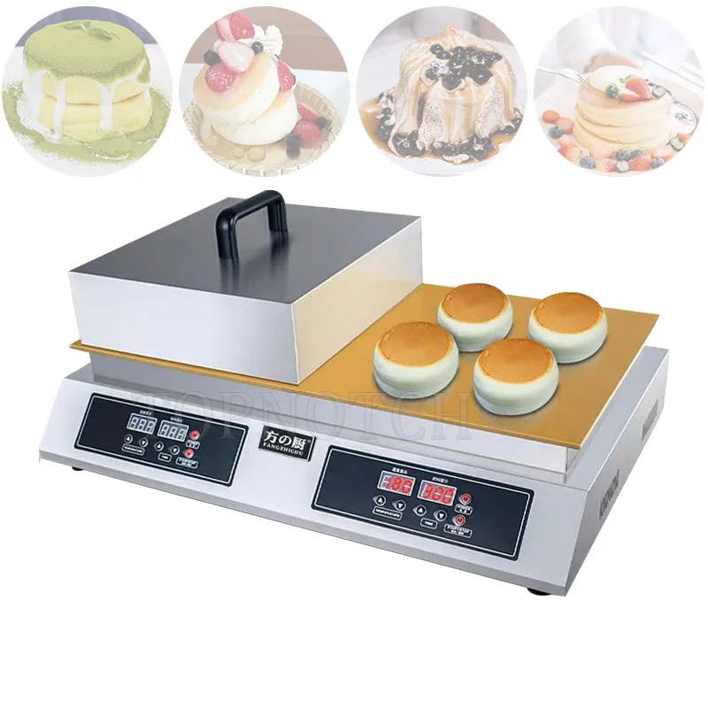 Stainless Steel Pancake Pan Double Head, Commercial Souffle Dorayaki ...