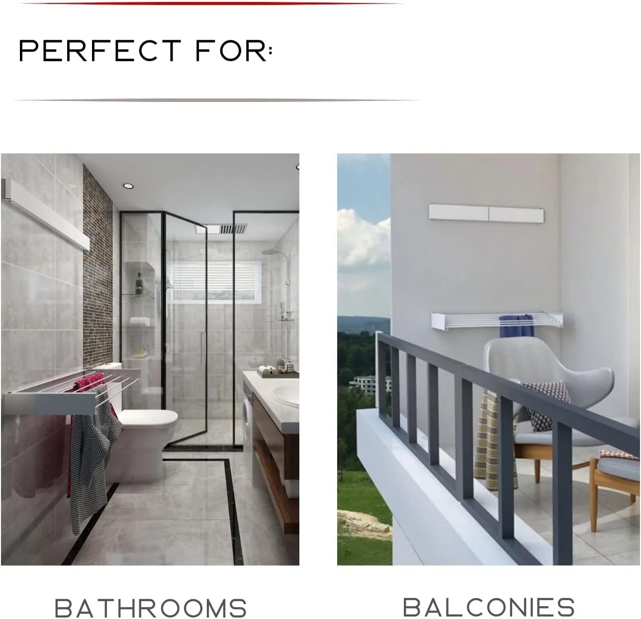 5-Tier Retractable Laundry Drying Rack Wall Mounted Metal Clothes Airer ...