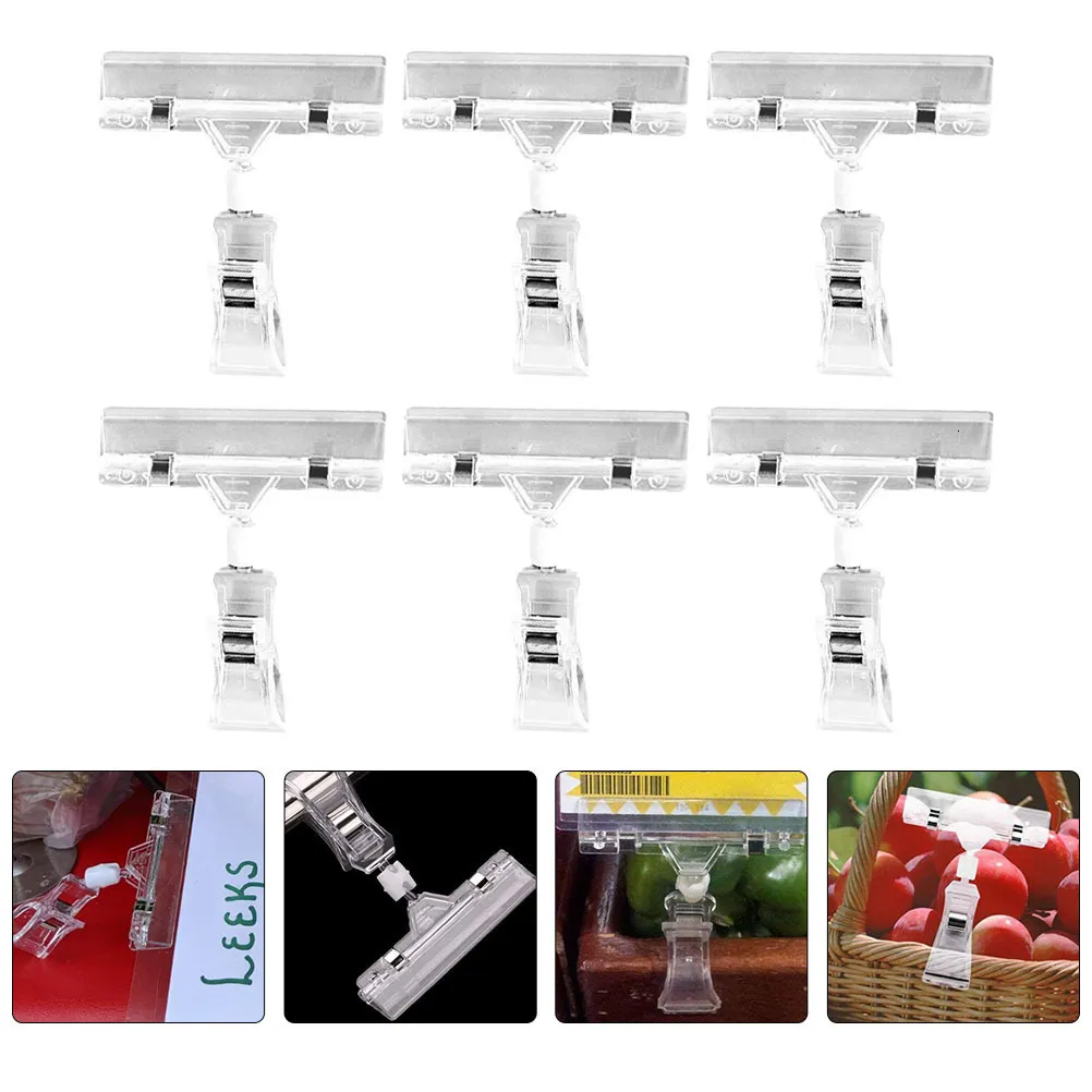 Shelf Tag Holders Clear Plastic Price Clip Display for Retail Store ...