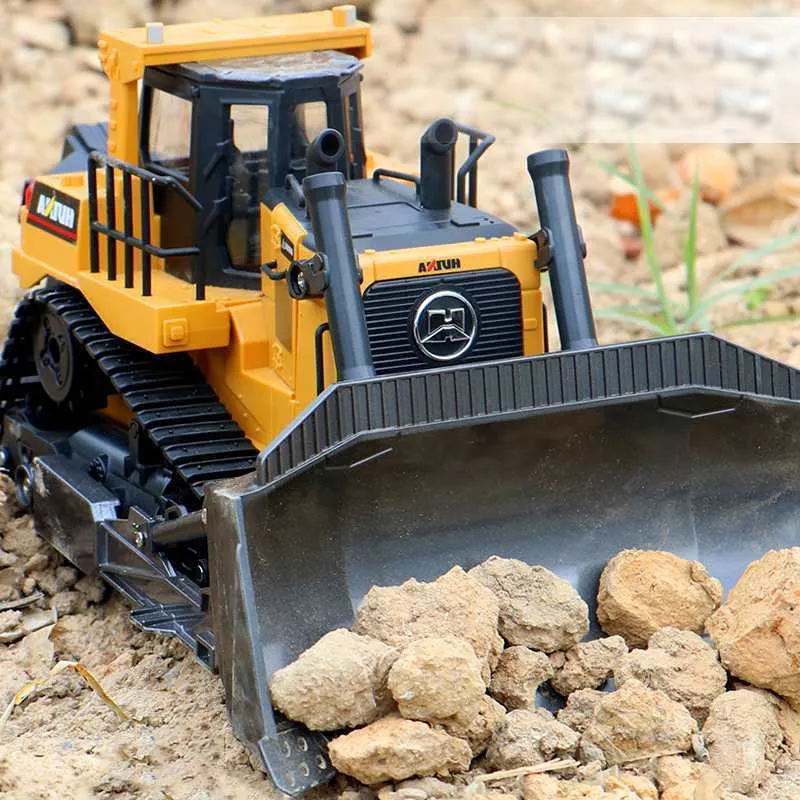 ZHENDUO Electric RC Bulldozer Truck 8CH Humax Remote Control Machine ...