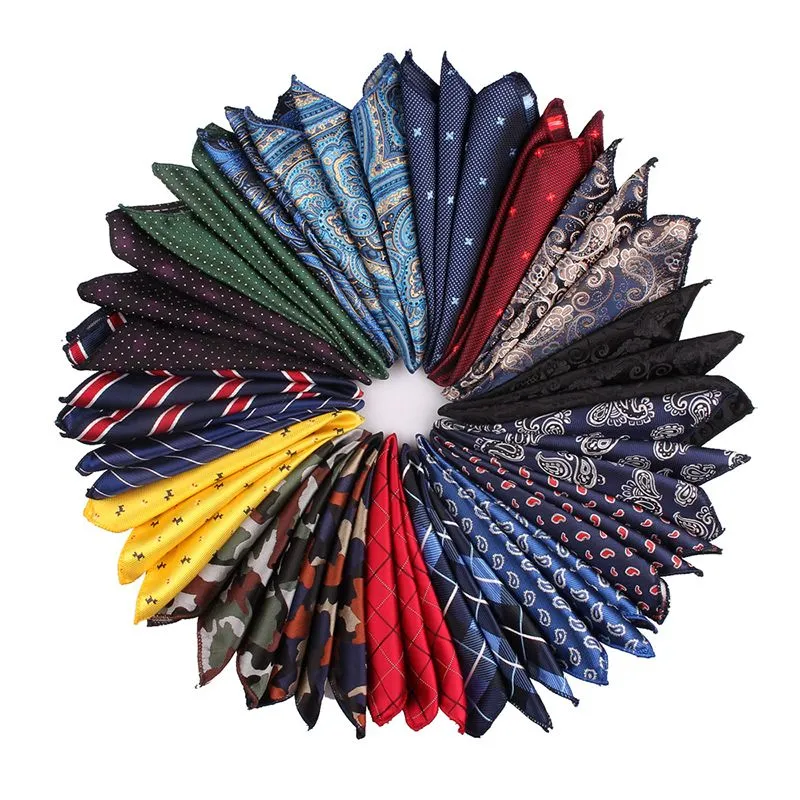 Men's Casual Plaid Pocket Square Hanky, 23 x 23 cm Handkerchief Towel ...