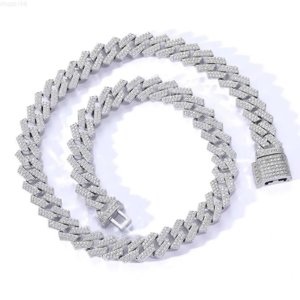 Dazzling Moissanite Cuban Link Chain - 12mm Iced Out Cuban, VVS Clarity ...