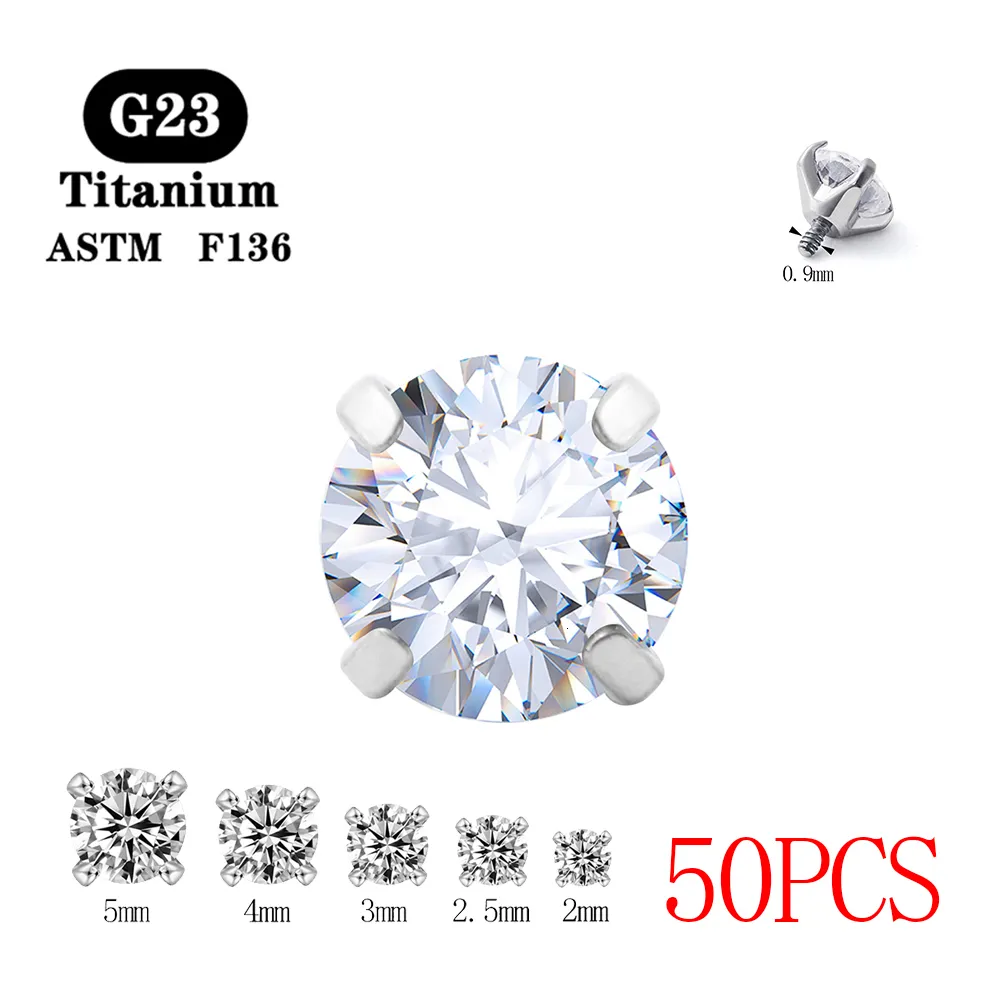 Body Piercing Jewelry Set - G23 Titanium Labret Studs, Nose Rings ...