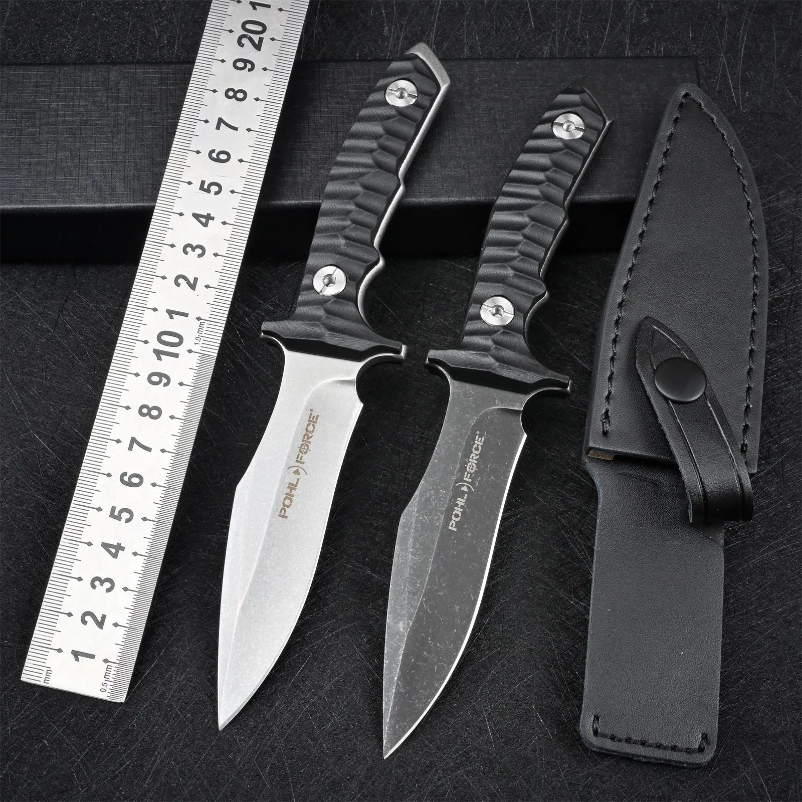 Tactical D2 Steel Pocket Knife, Sharp Box Cutter, Fixed Blade Fruit ...
