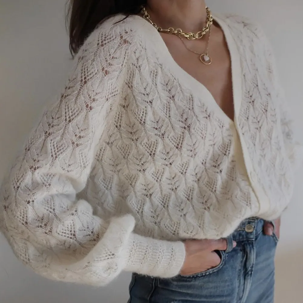 DHgate.com:Womens Solid Color Jacquard Knit Cardigan, V-Neck Long ...