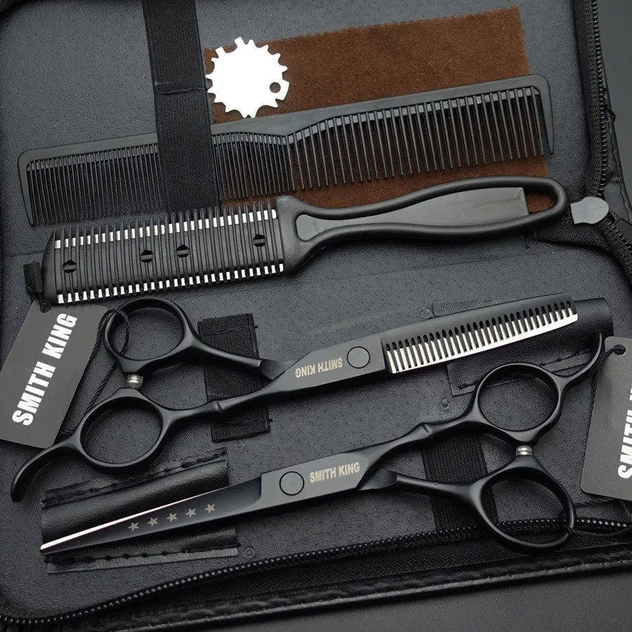 Professional Hair Cutting Scissors Set - 7 Barber Shears Kit, SMITH ...
