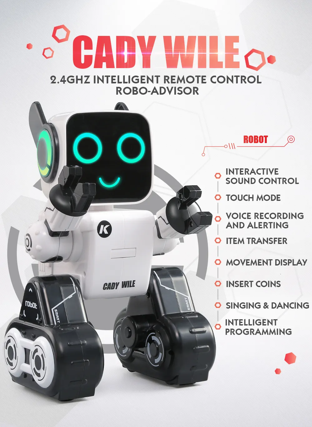 DHgate.com:Intelligent Electric Robot Coin Bank RC Toy, Remote Control ...