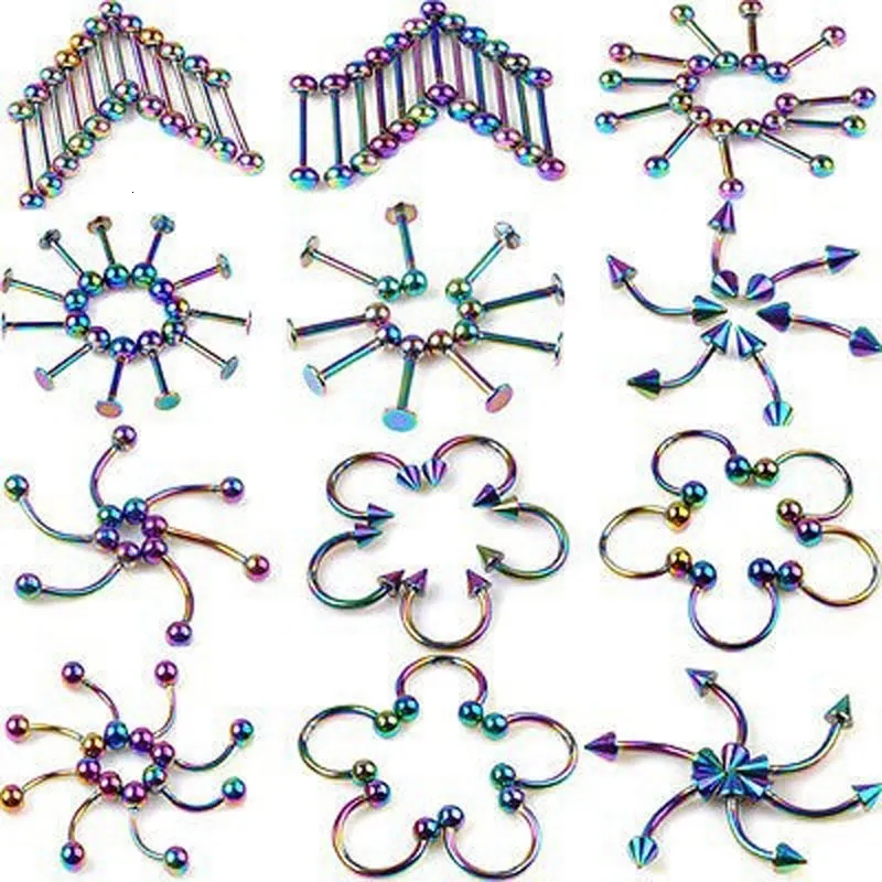 DHgate.com:110Pcs Pinksee Mixed Labret Lip Piercing Jewelry Set ...