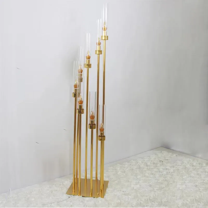 Candelabro Dorado, Pieza Central, Guía De Carretera LED De 8 Brazos ...