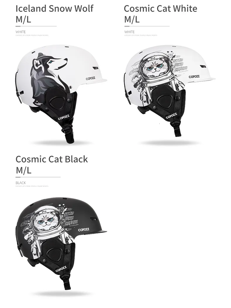 Ski Helmet: COPOZZ Cartoons Half-Covered Anti-Impact Safety Helmet for ...