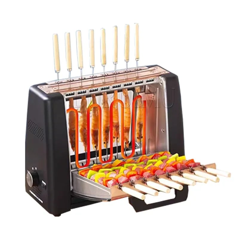 Barbecue Grill Household Automatic Rotating Skewers Machine Smokeless ...