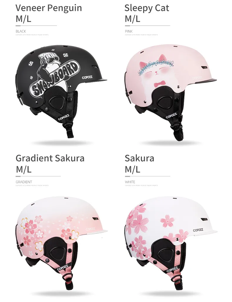 Ski Helmet: COPOZZ Cartoons Half-Covered Anti-Impact Safety Helmet for ...