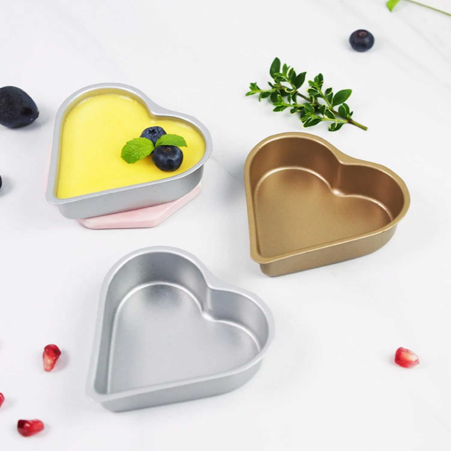 DHgate.com:Heart & Strawberry Silicone Molds: Non-Stick Baking Tray ...