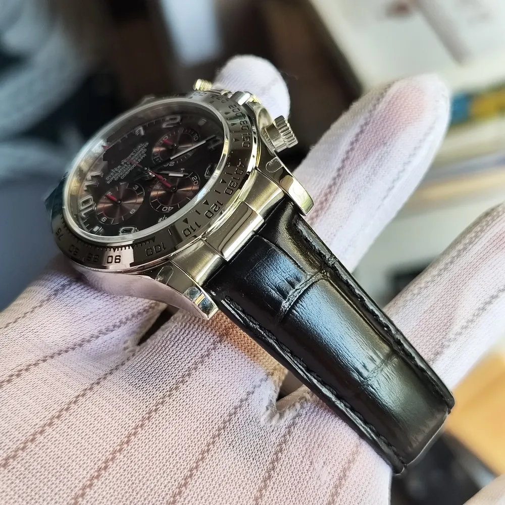 Classic 40mm Chronograph August Steiner Watch With Stainless Steel Case ...