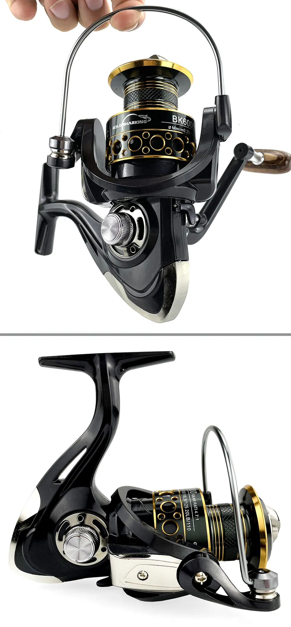 Fishing Reel: Left Hand Baitcasting Reels, Metal Spool Spinning Reel ...