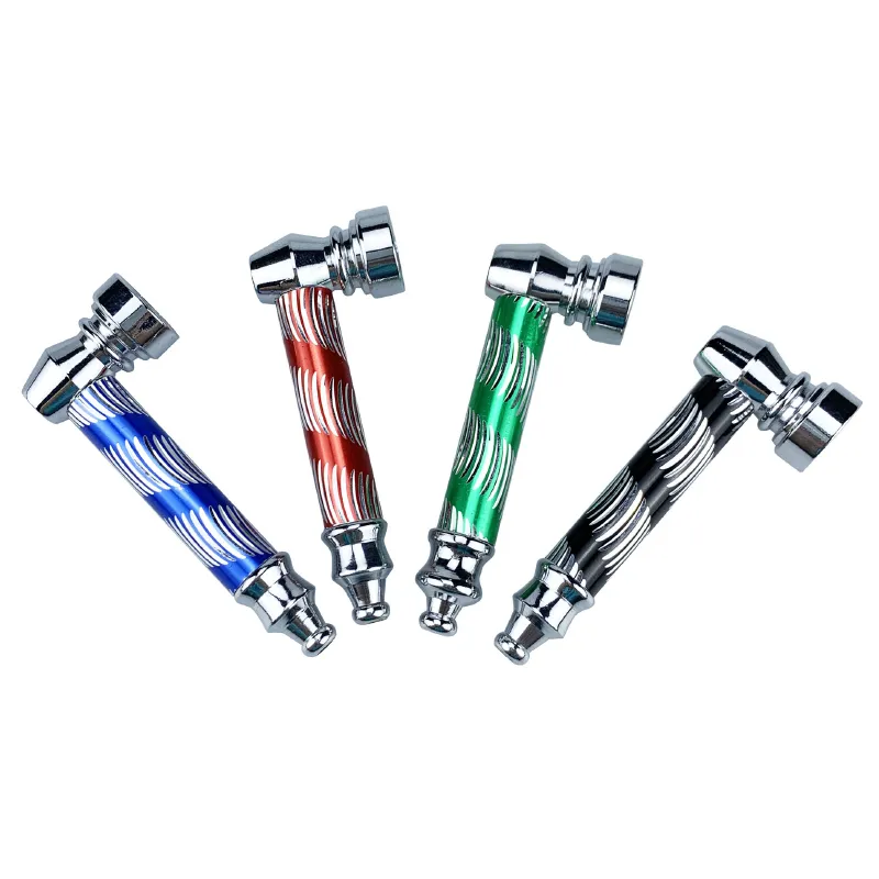 Mini Metal Smoking Pipes Dry Herb Tobacco Hand Portable Pocket Smoke ...