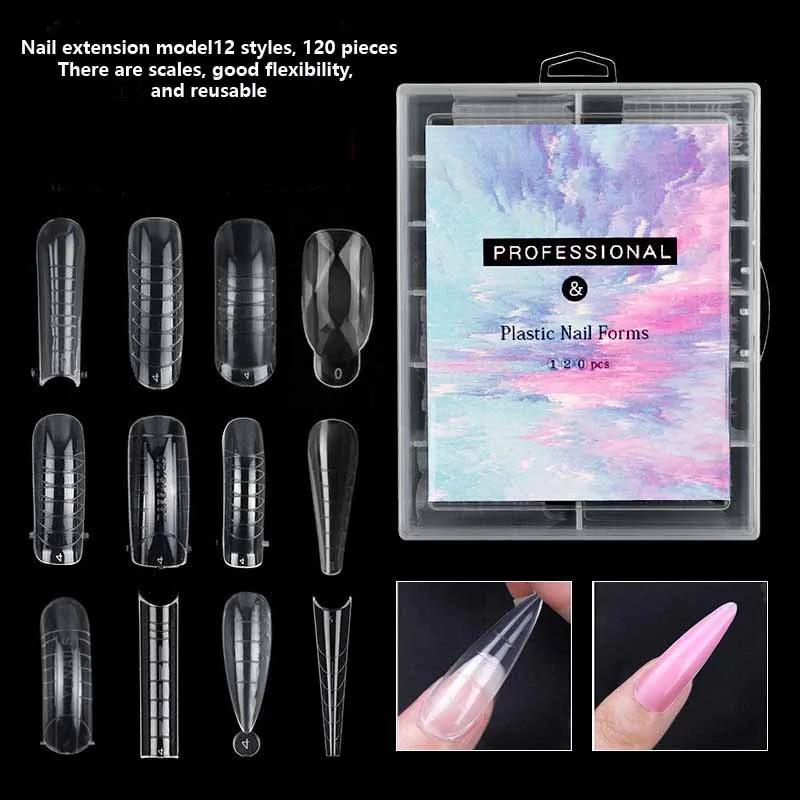DHgate.com:120PCS UV Gel Nail Art Extension Tips Dual Forms Quick ...
