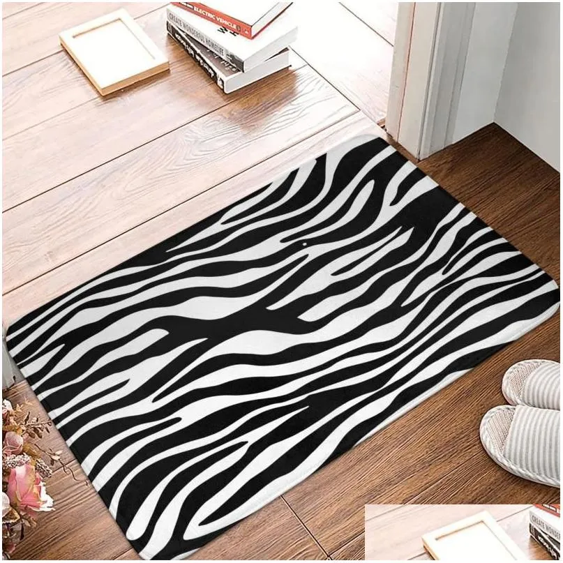 DHgate.com:Soft Zebra-Print Absorbent Doormat for Indoor and Outdoor ...