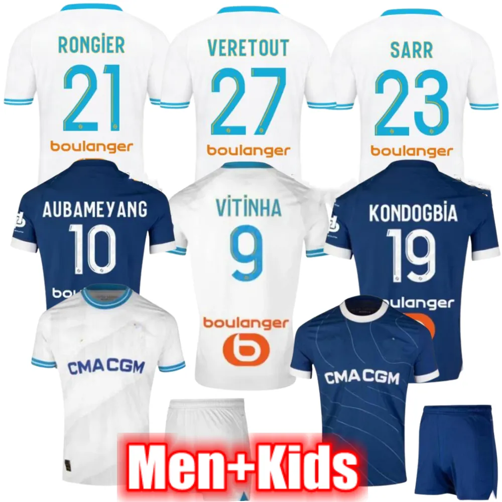Marseille Soccer Jersey - Fan & Player Version: RONGIER, VERETOUT, SARR ...