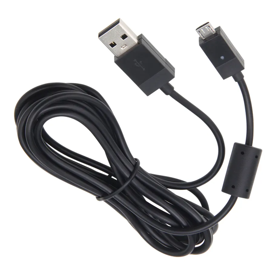 Extra Long 2.75m Micro USB Charging Cable for PS4/Xbox One Controllers ...