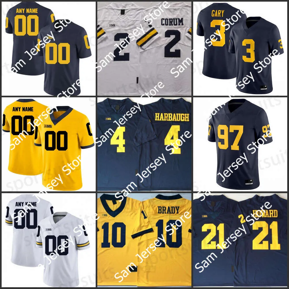 NCAA College Michigan Wolverines 9 JJ McCarthy Jerseys 2 Blake Corum 10 ...