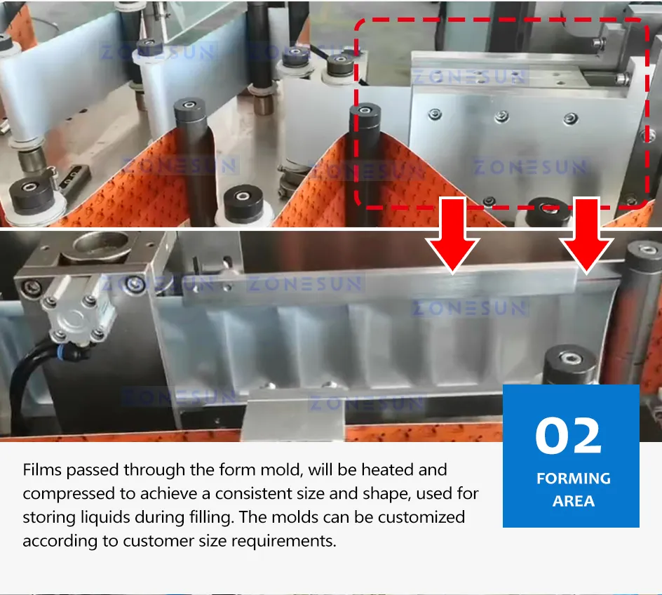 Wholesale ZONESUN Snap Sachet Packaging Machine Fold Squeeze Packets ...