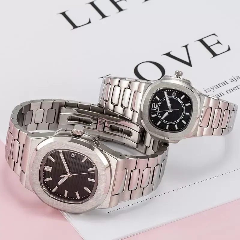 Automatic Mechanical Movement Couple Watch with Stainless Steel Band ...