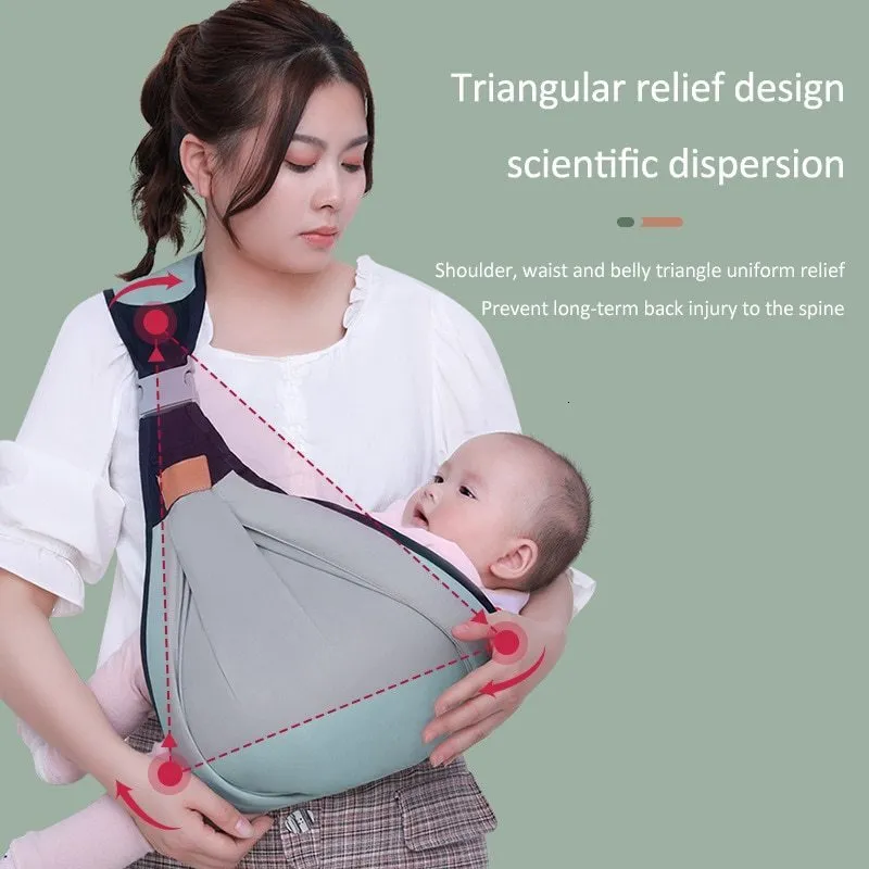 Single Sling Backpacks Ergonomic Baby Carrier Sling In Green, Safe M ...