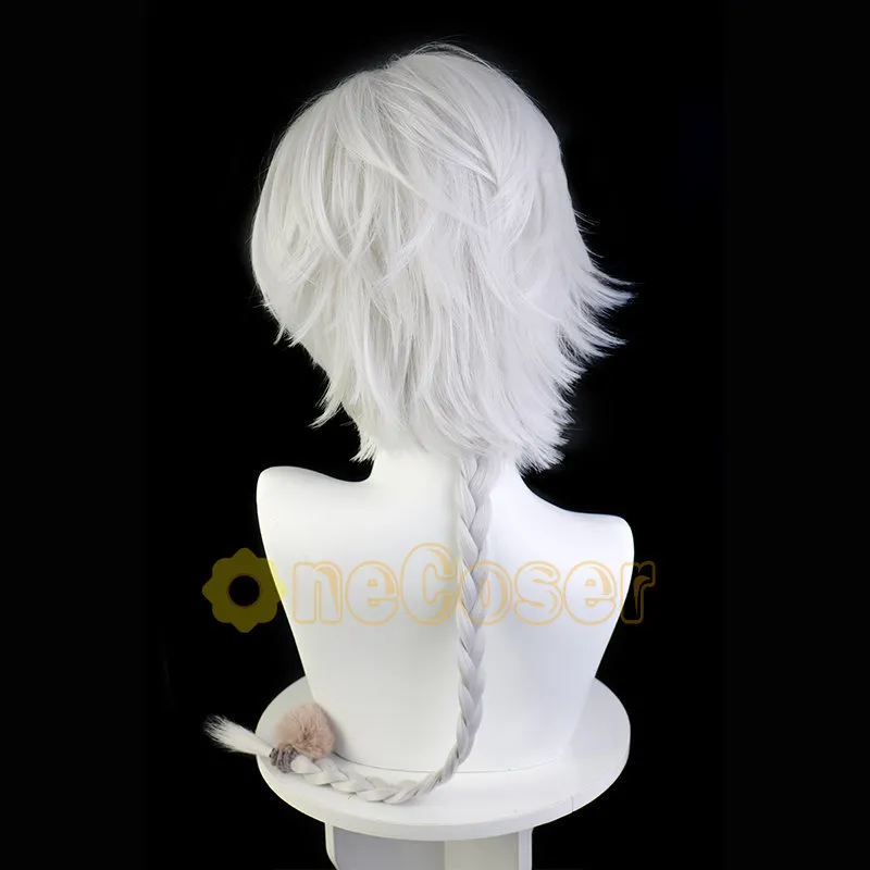 Cosplay Wig Anime Bungo Stray Dogs Season 4 Nikolai Gogol White Gray ...