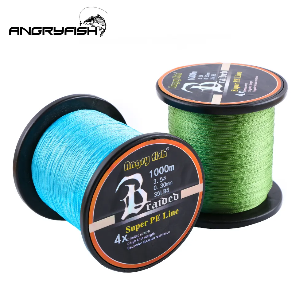 Braid Line Angryfish Wholesale 1000m 4x Braided Fishing Line, Super PE ...