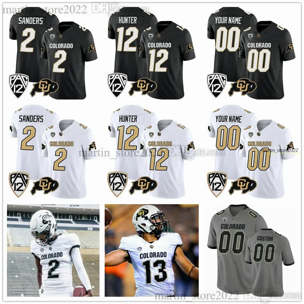 DHgate.com:2023 Colorado Buffaloes 2 Shedeur Sanders 12 Travis Hunter 5 ...