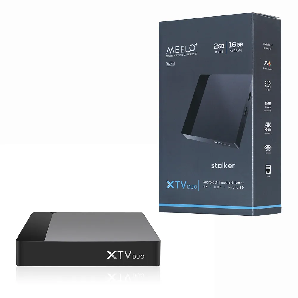 Meelo – Boîtier Smart Tv XTV DUO 4K, Amlogic S905W2, Android 11.0, Décodeur En Ligne, Double ...