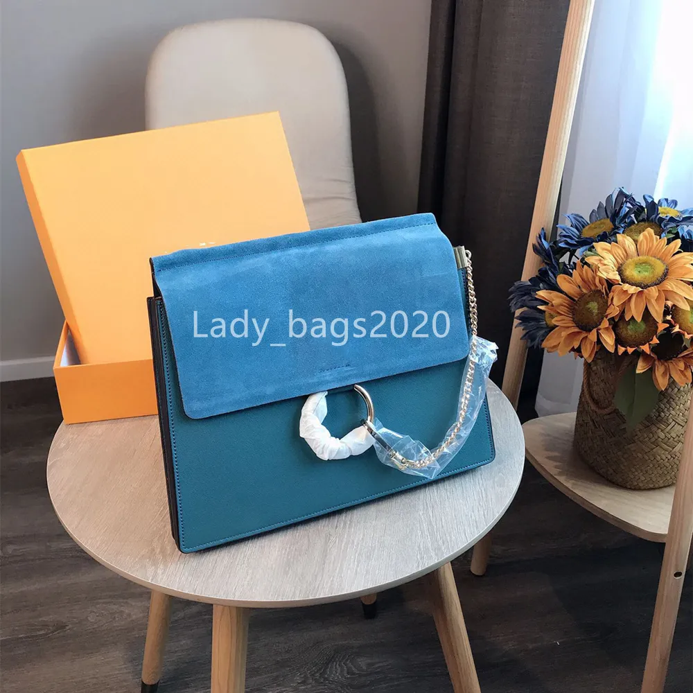 Classic Suede Chain Handbag Circle Ring Shoulder Bag For Women, Luxury ...
