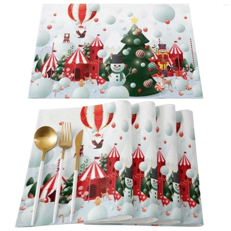 DHgate.com:Christmas Wonderland Winter Table Placemats Set (4/6 Pcs ...