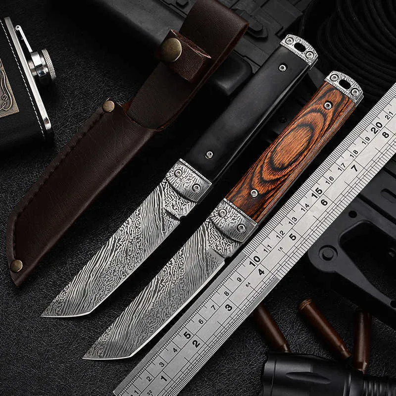 57RC High Hardness Sharp Knife Straight Knife Camping Tactical Knife ...