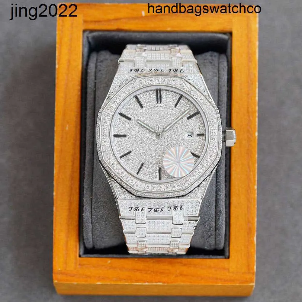 APs Luxury Full Mosonite Diamond Mechanical Watch Quartz Movement ...